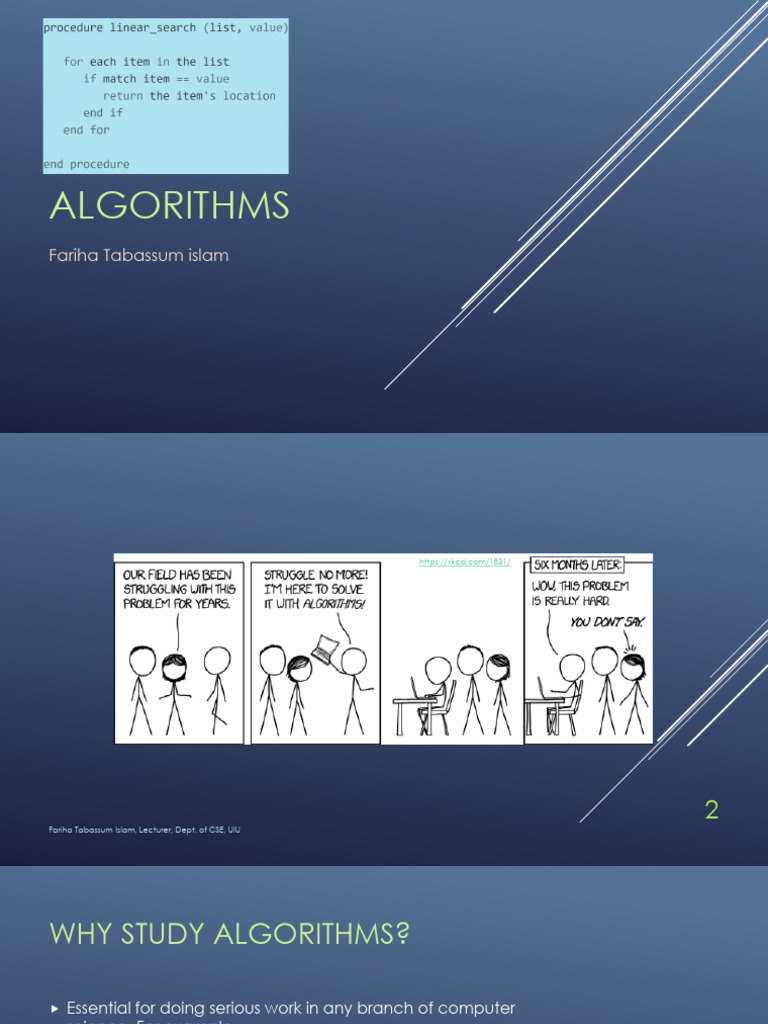 Algo FTI Why Study Algorithms | PDF | Algorithms | Computing Algo FTI Why Study Algorithms | PDF | Algorithms | Computing
