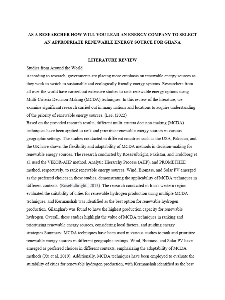 Lit Rev | PDF | Solar Power | Renewable Energy