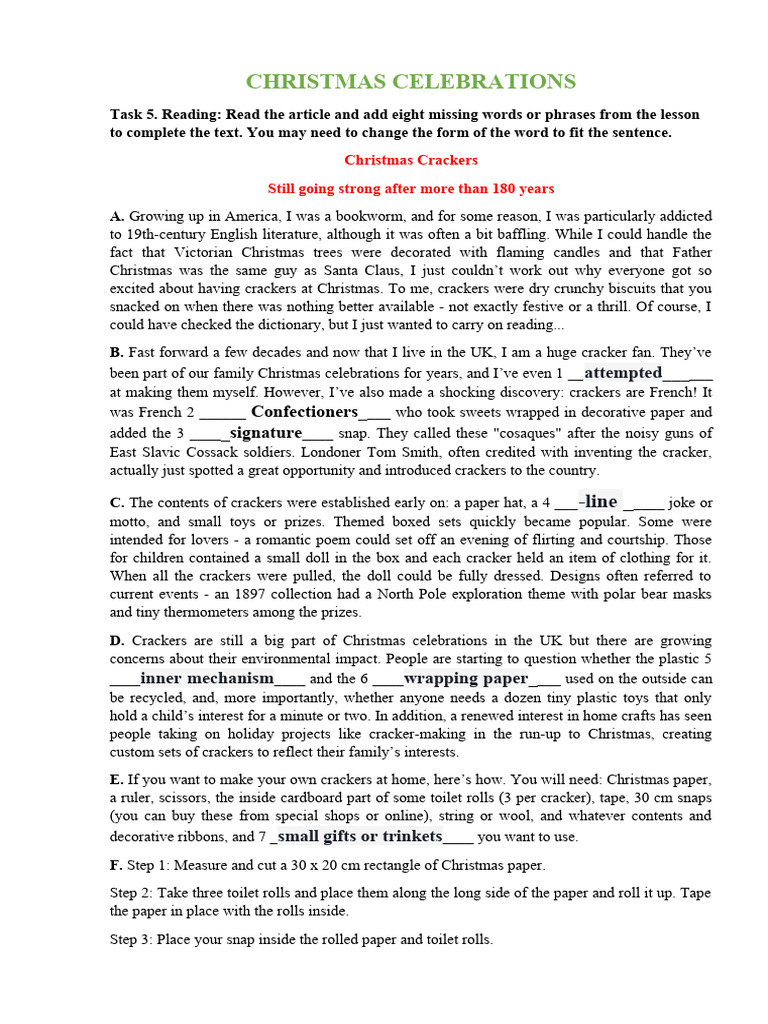 Christmas Celebrations | PDF