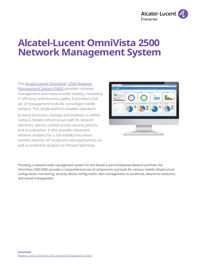Omnivista 2500 Nms Datasheet en | PDF | Computer Network | Network Switch