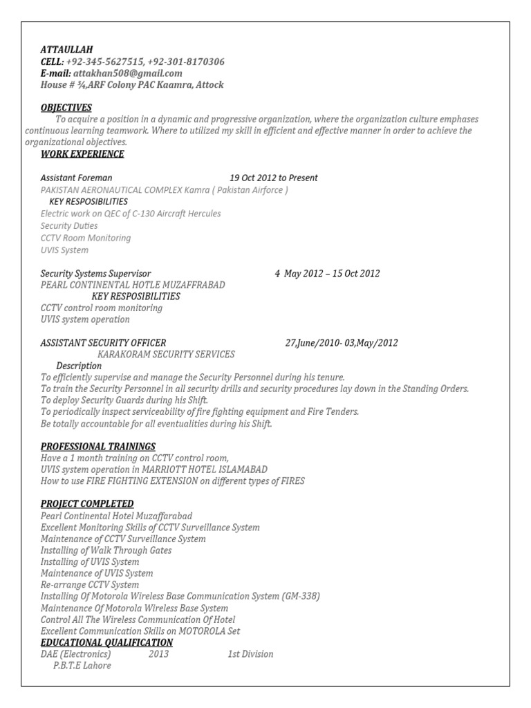 CV 6666 | PDF | Closed Circuit Television | Pakistan