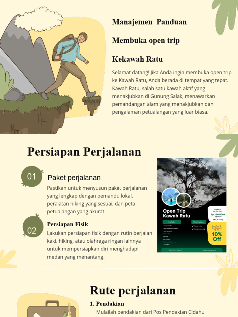 Panduan Open Trip Kawah Ratu | PDF | Kesehatan Holistik | Sains ...