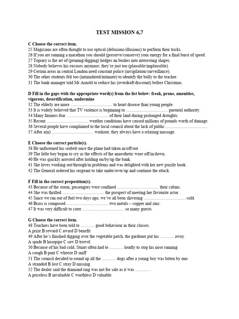 Test Mission 6-7 | PDF