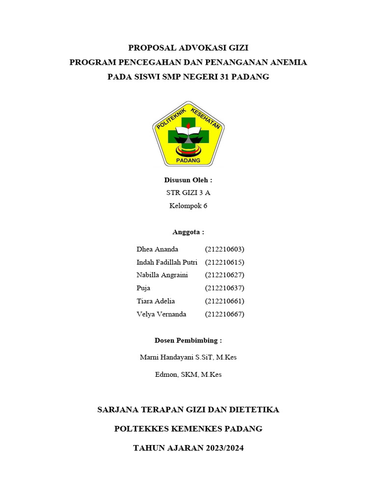 Proposal Advokasi Gizi | PDF