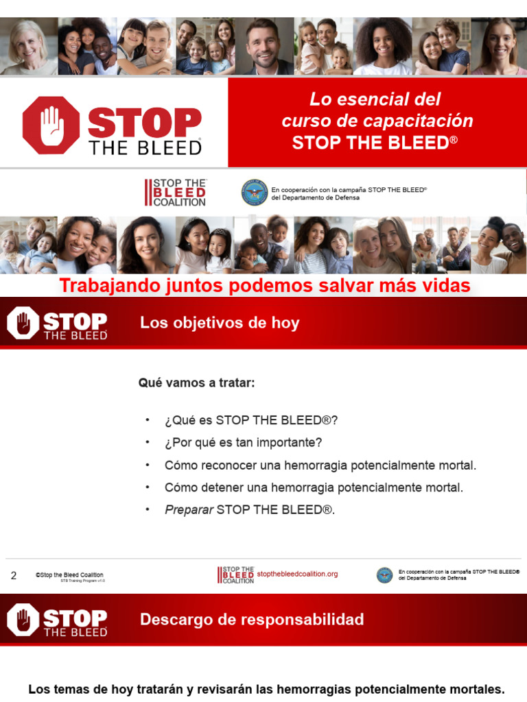 Stop+the+Bleed+Training11042023 Es | PDF | Medicina | Enfermedades y ...