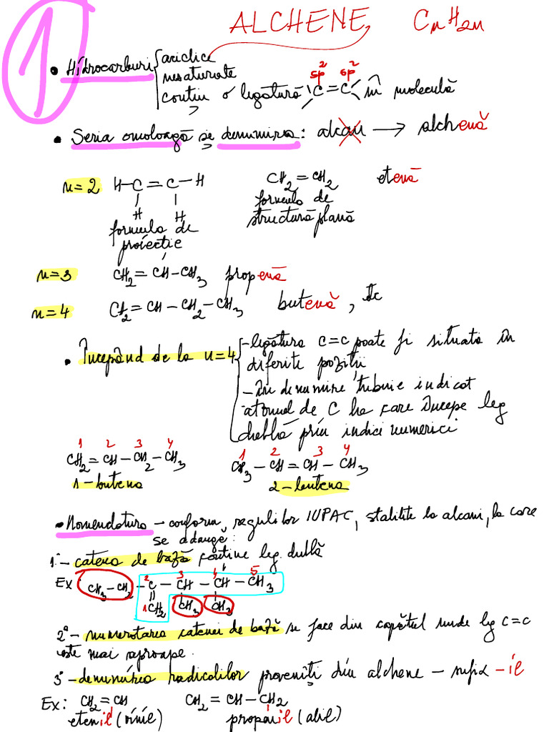 Hidrocarburi I 2 ALCHENE 1 | PDF