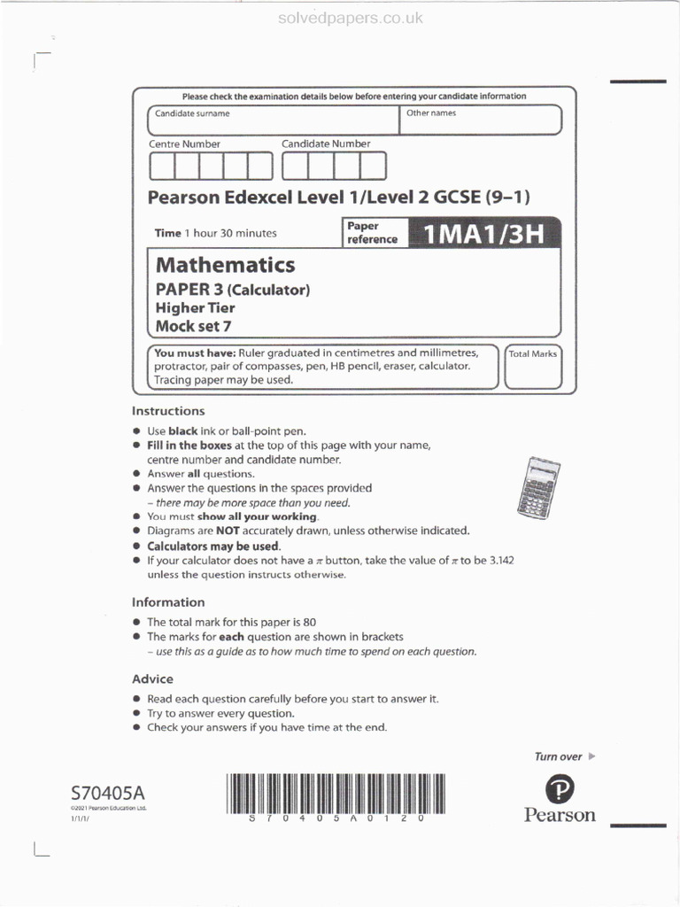 GCSE_Maths_mock_Set_7_2022_P3H_solved | PDF GCSE_Maths_mock_Set_7_2022_P3H_solved | PDF