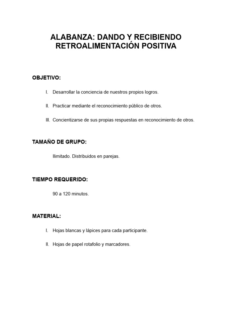 ALABANZA Dando y Recibiendo | PDF