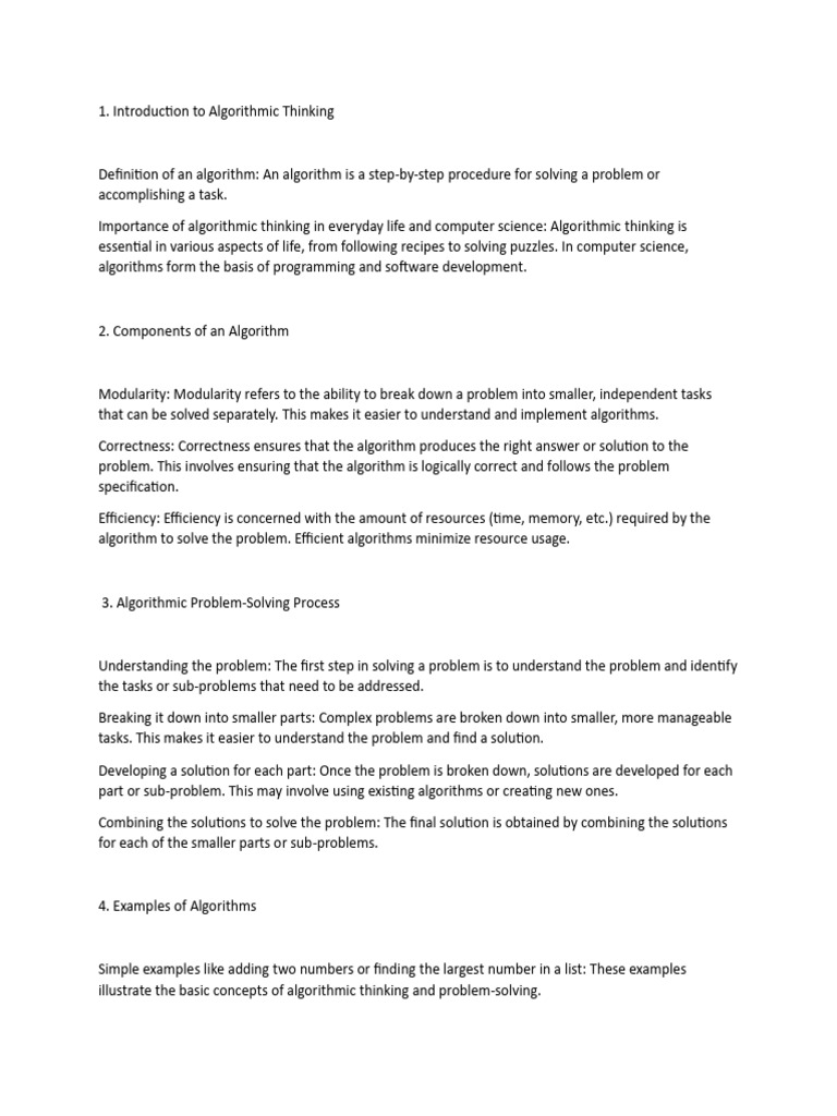 Algorithm Thinking Class 6 | PDF | Algorithms | Computer Programming