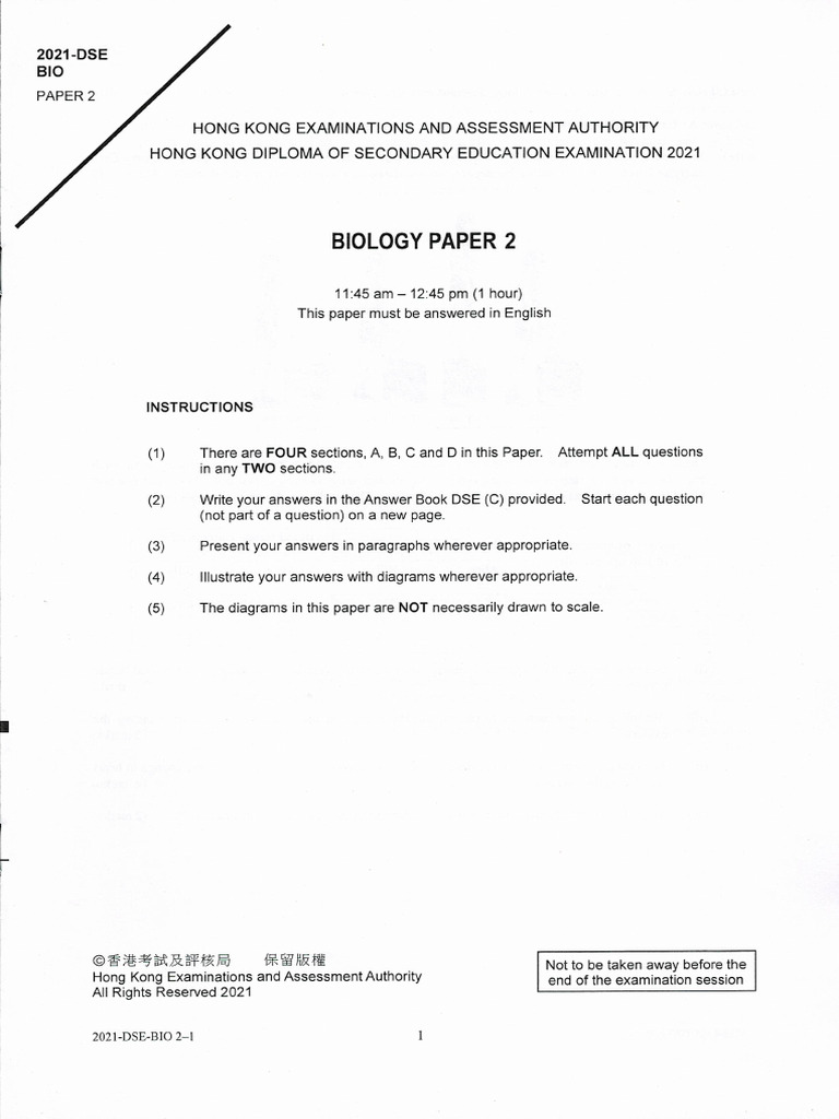 2021 Bio P2 (Eng) | PDF