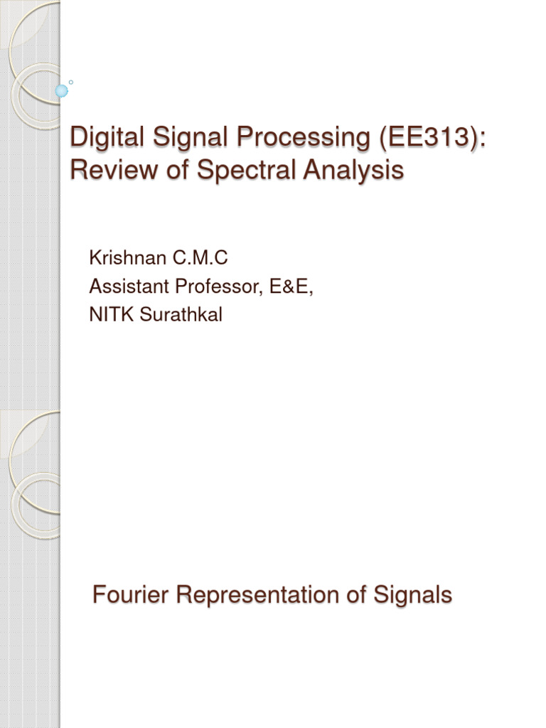 1.2 ReviewSpectralAnalysis | PDF | Digital Signal Processing | Fourier ...