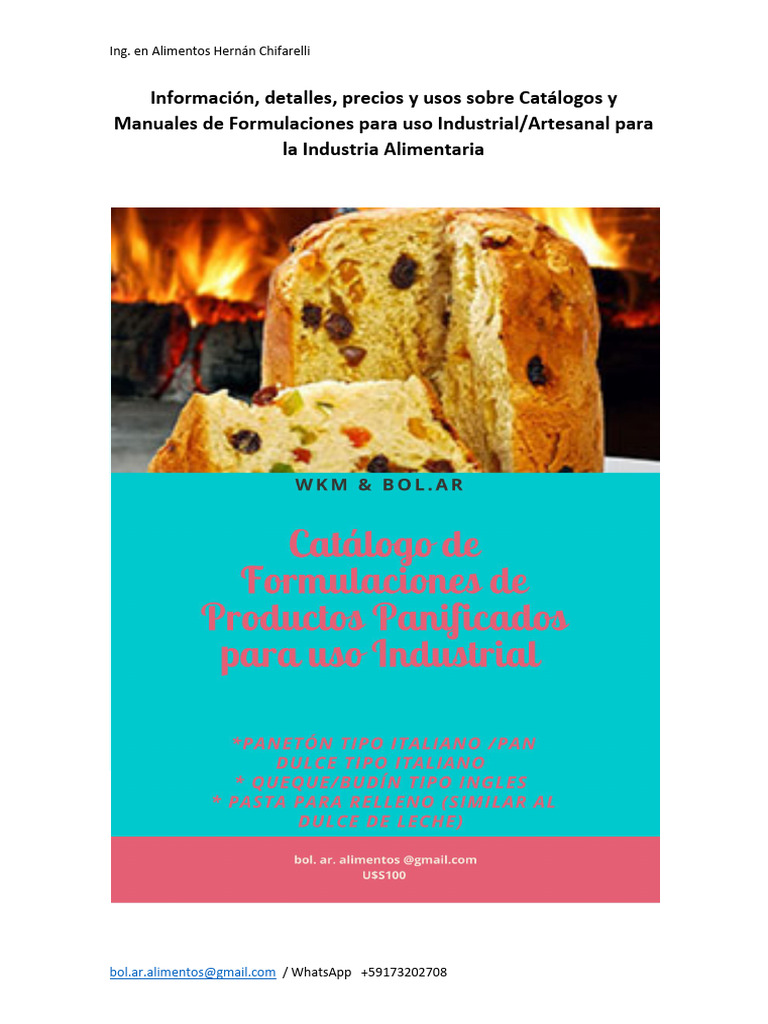 Fórmulas para Alimentos | PDF | Alimentos | Postres