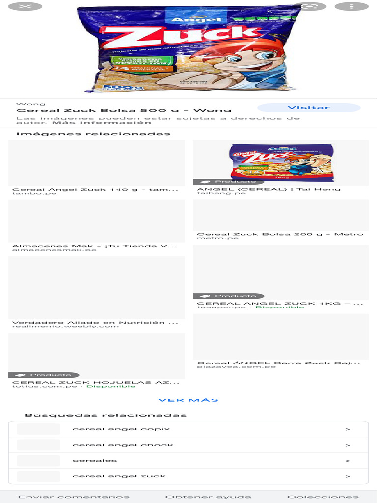 Cereal Zuck Bolsa 500 g - Wong | PDF