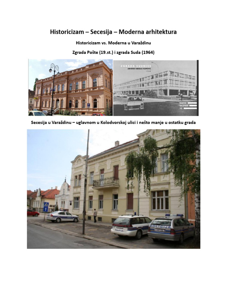 Historicizam Moderna Secesija Jaka Patafta | PDF