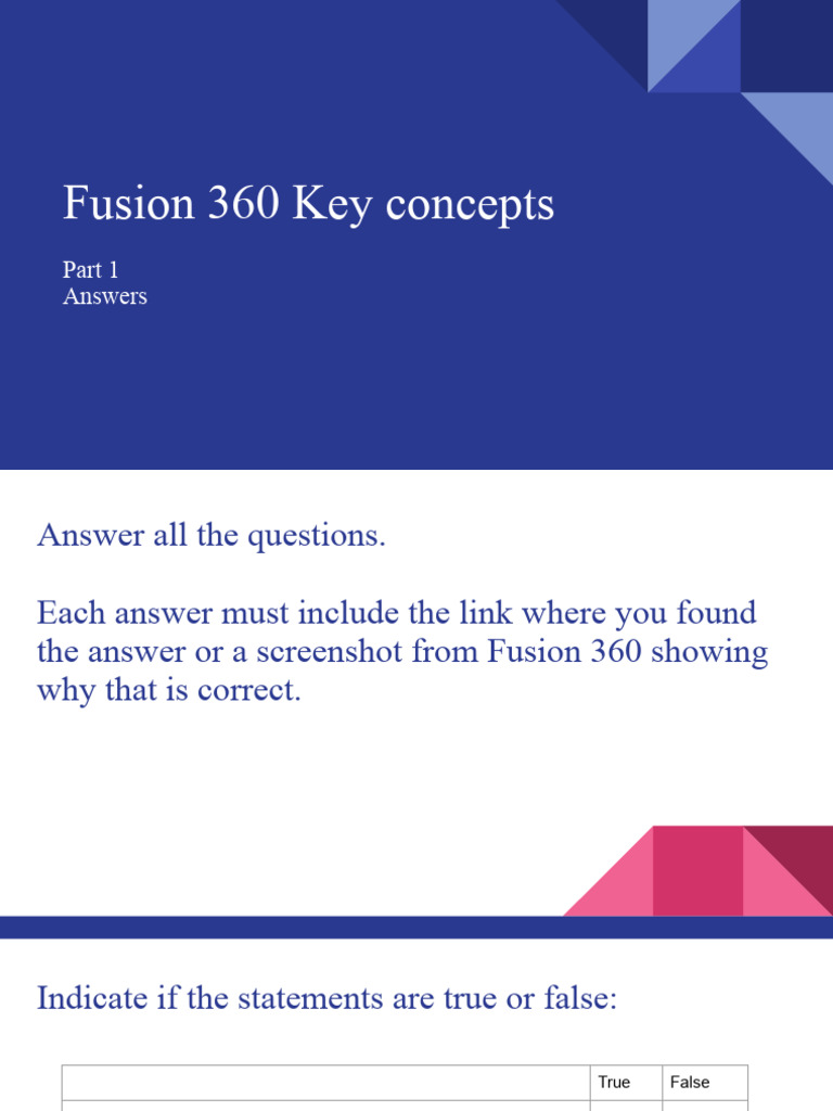 Fusion 360 Key Concepts and Tools Guide | PDF | Cartesian Coordinate ...