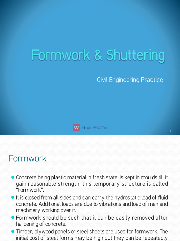 16A Formwork & Shuttering | PDF | Architectural Design | Architecture
