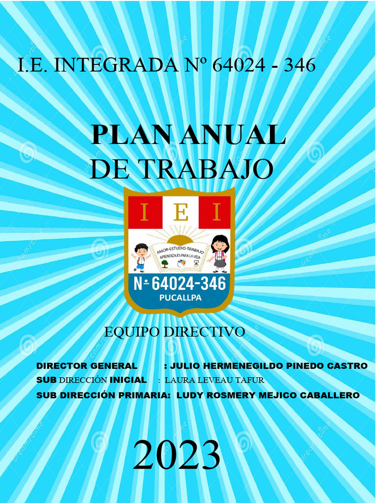 RESUMEN PAT 2024 PLAN-ANUAL-DE-TRABAJO Ok | PDF