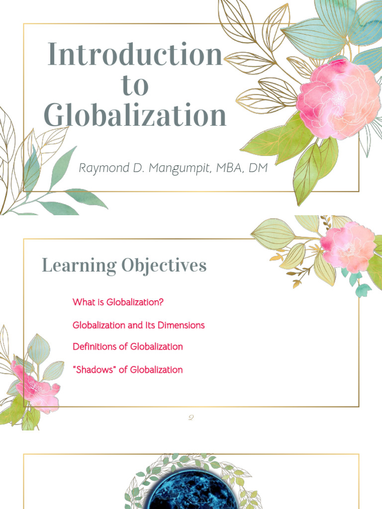 Introduction To Globalization | PDF | Globalization | Economies