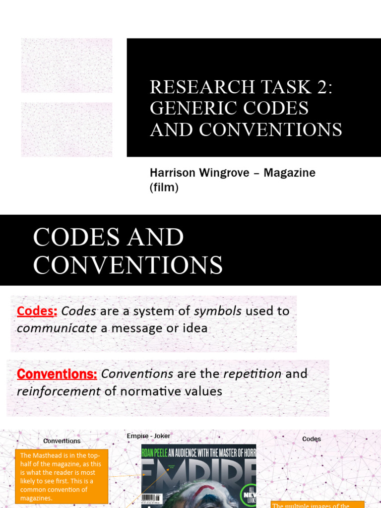 Research Task 2 - Generic Codes and Conventions | PDF | Websites ...