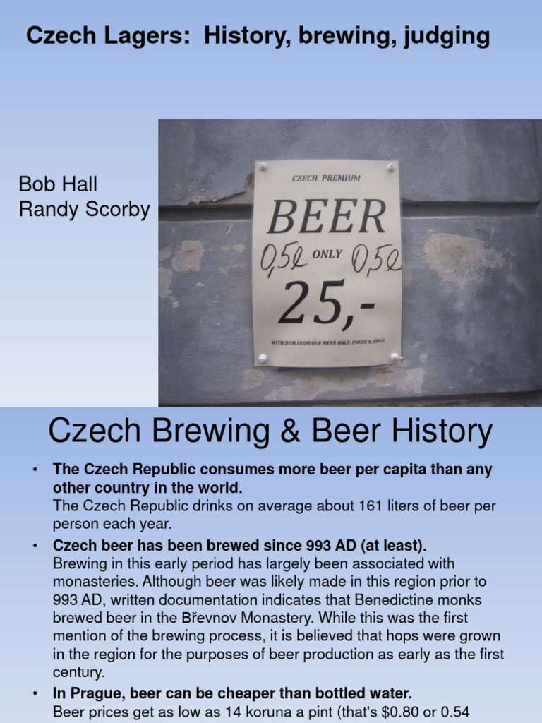 2015 AHA Czech Lagers - History, Brewing, Judging-1-32 | PDF | Beer | Hops