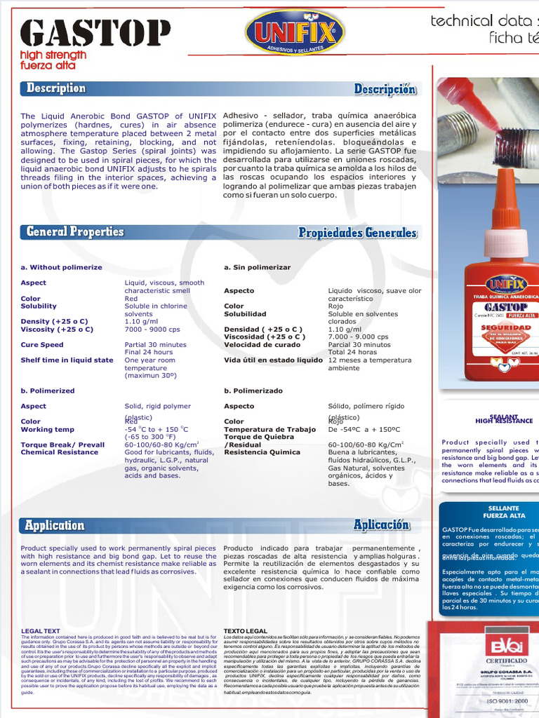 Vdocuments - MX - Ficha Tecnica Gastop Alta | PDF | Química ...