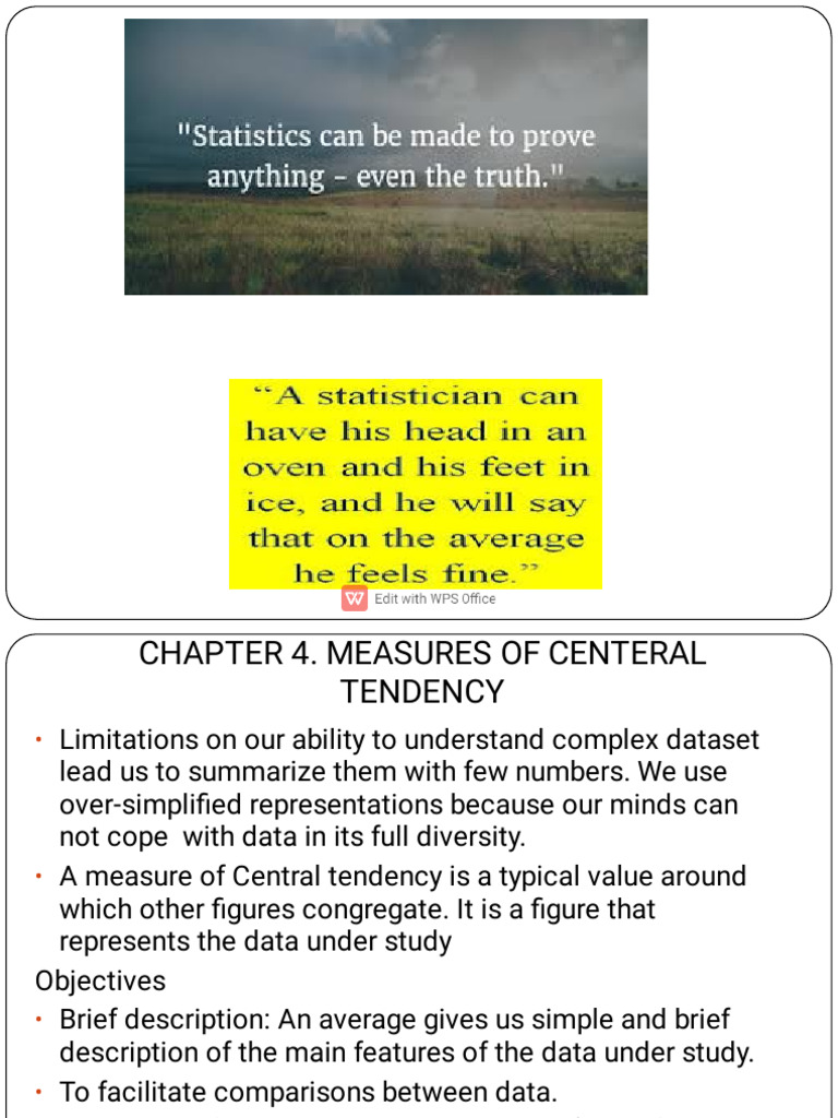 Chapter 4&5 | PDF | Arithmetic Mean | Mean