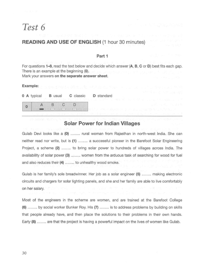 CAE Test 6 Use. Reading and Writing | PDF