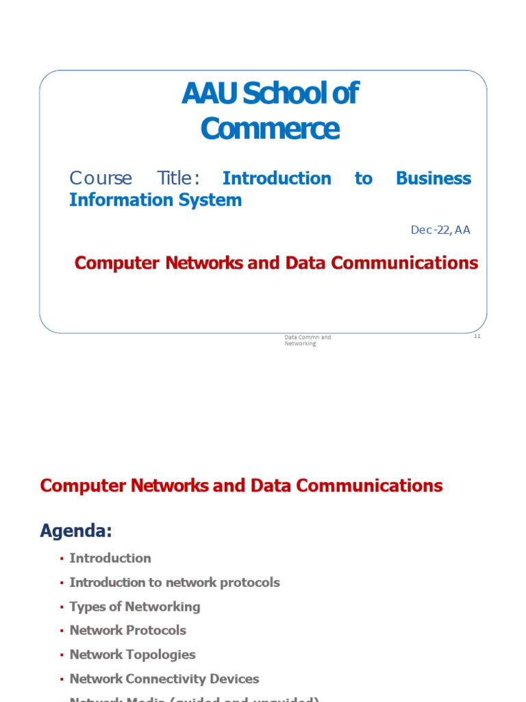 Networking and Data Communication | PDF | Network Topology | Computer ...