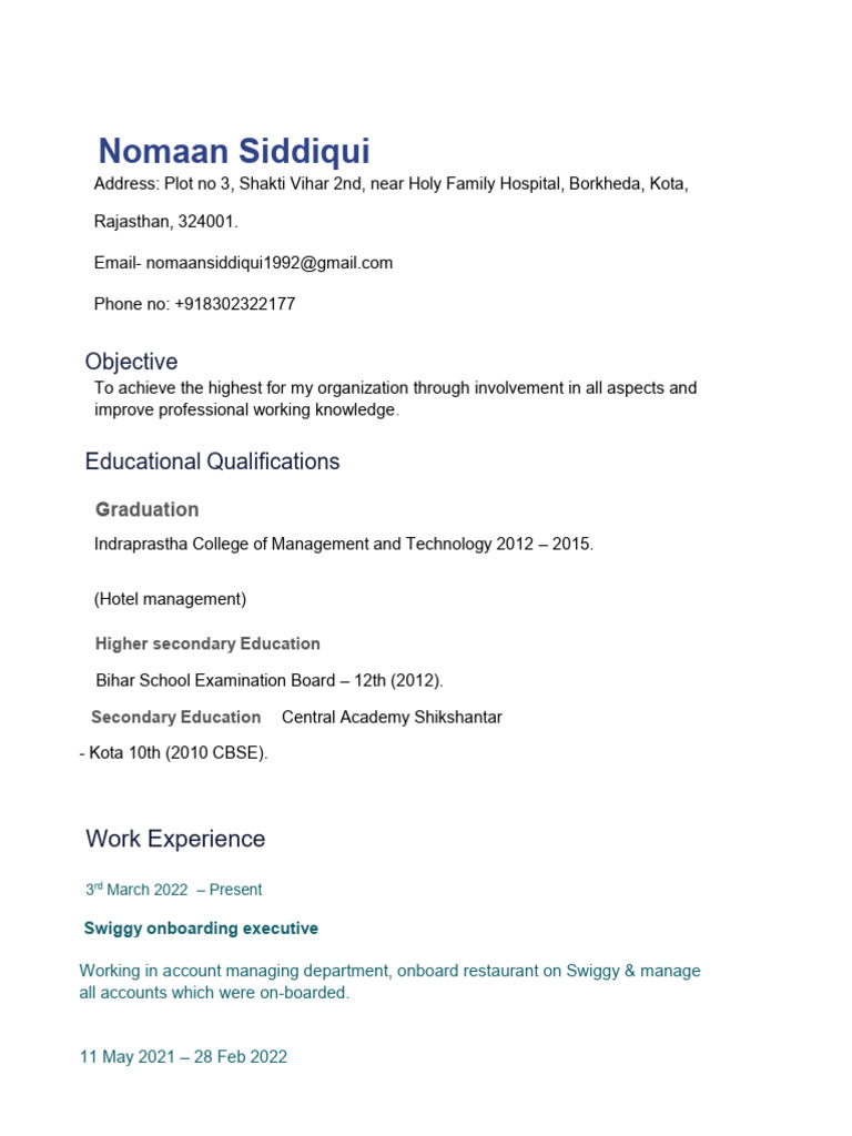 Nomaan Updated CV | PDF | Computing | Business