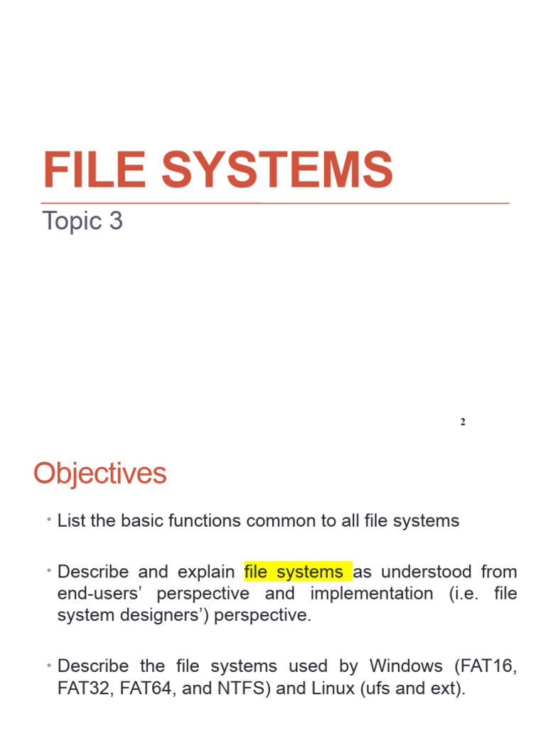 Lecture03 File Systems | PDF Lecture03 File Systems | PDF