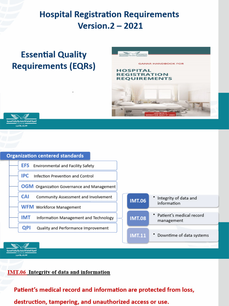 Hospital Registration Orientation 3- EQRs With Operating Manual | PDF | Medical Record ...