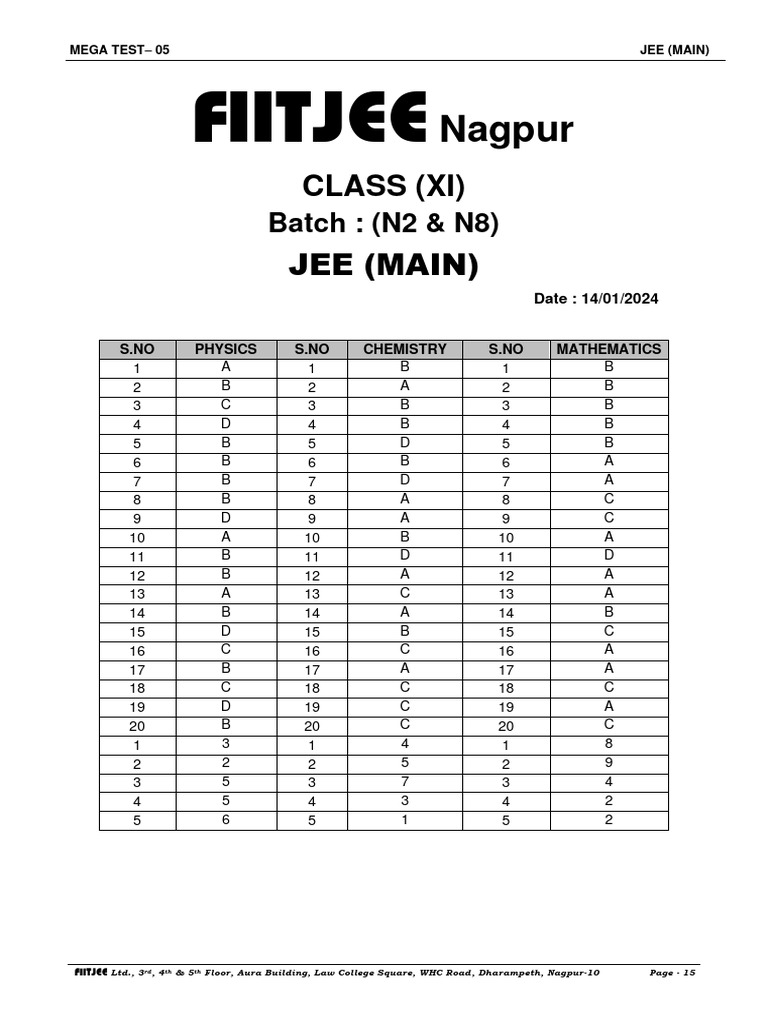 N2 & N8 - Main - Ans | PDF