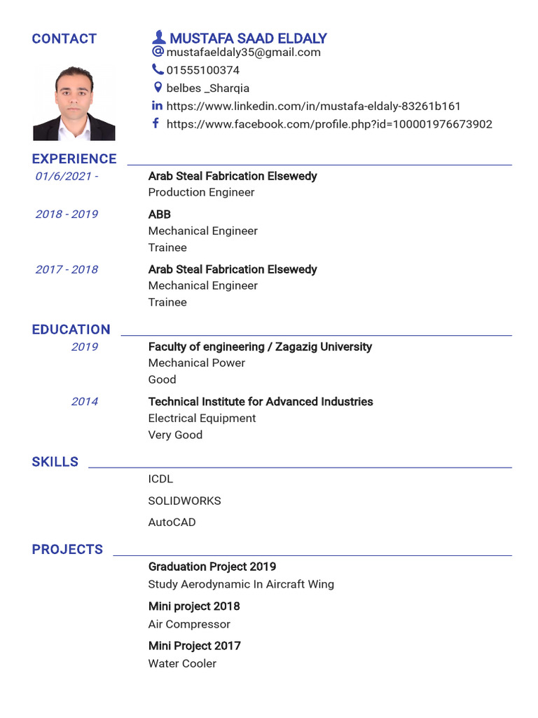 CV - Mustafa Eldaly | PDF