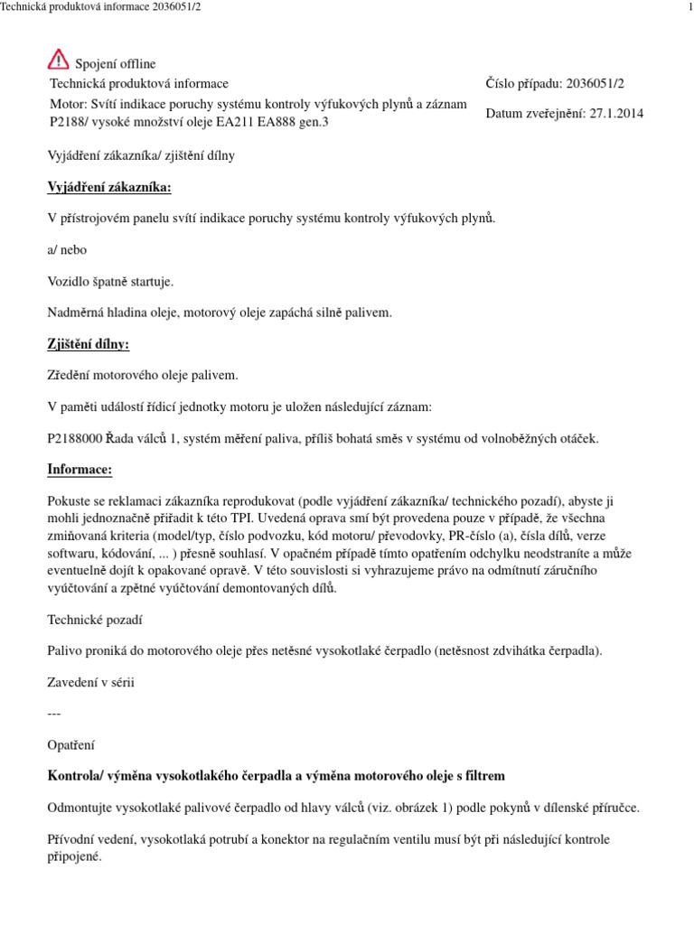 Technická Produktová Informace 2036051 - 2 Vs - Pumpa | PDF