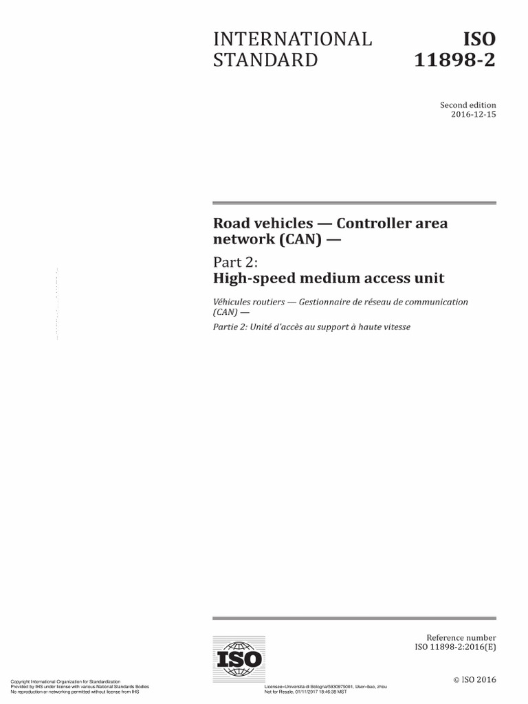 Iso 11898-2 2016.12.15 | PDF