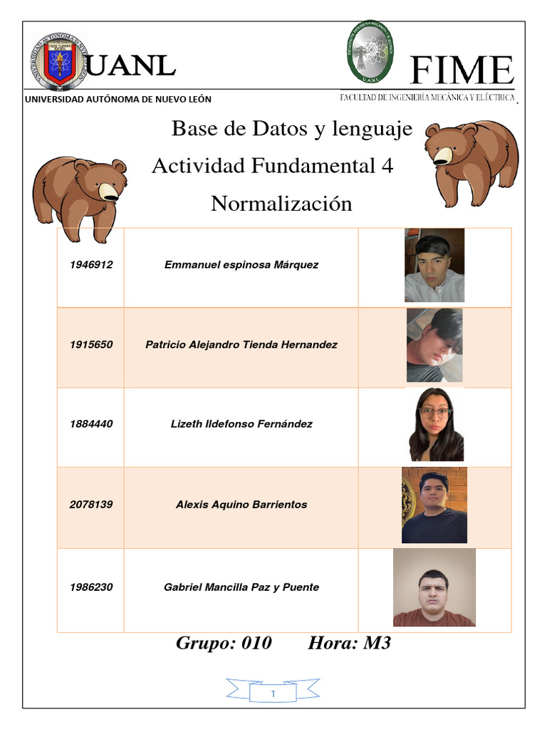 Act - Fun4 Eq3 | PDF | Bases de datos | Informática