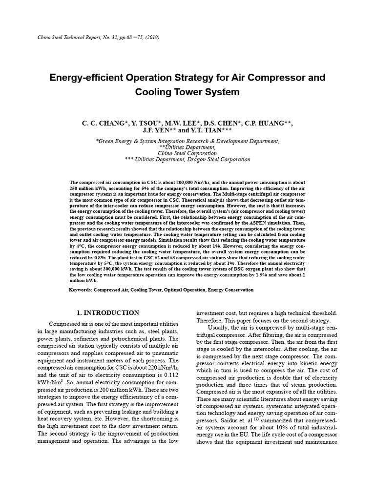 11 - Energy-Efficient Operation Strategy For Air Compressor | PDF | Efficient Energy Use | Heat