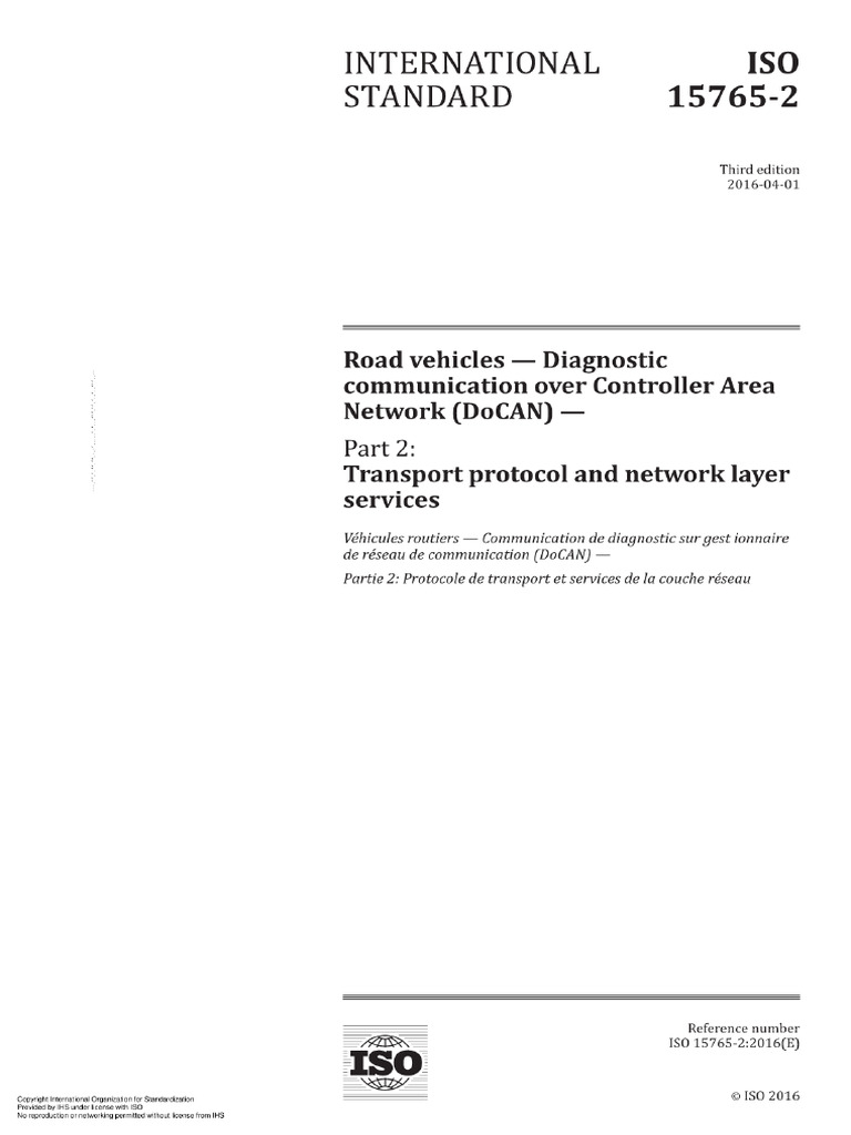 Iso 15765-2 2016 | PDF