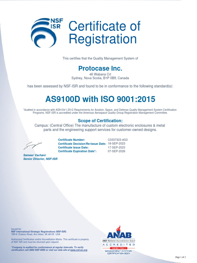 AS9100D Certificate C0337323-AS3 | PDF | Certification | Production And ...