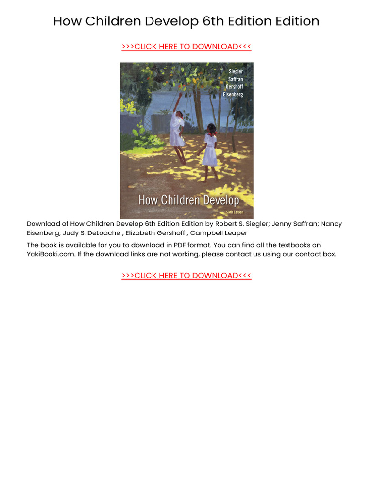 of How Children Develop 6th Edition Edition PDF | PDF | Self-Improvement | Wellness