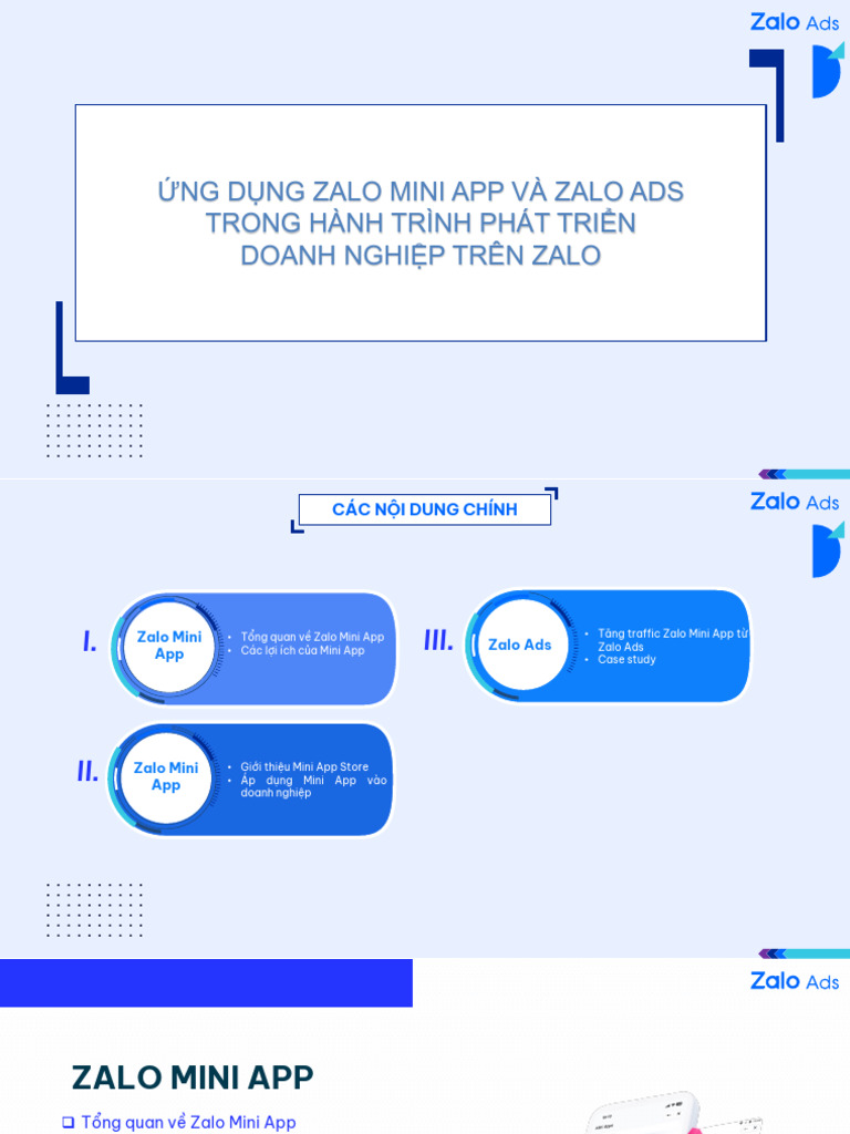 Zalo Ads - NG D NG Zalo Mini App Và Zalo Ads | PDF