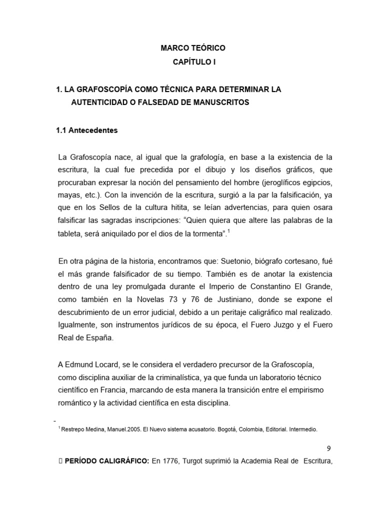 Historia de la Grafoscopía y su Evolución | PDF | Ciencia forense ...