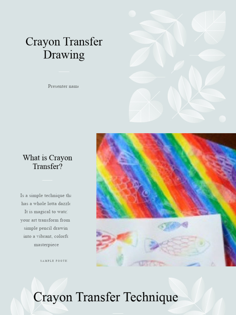 Crayon Transfer Drawing | PDF
