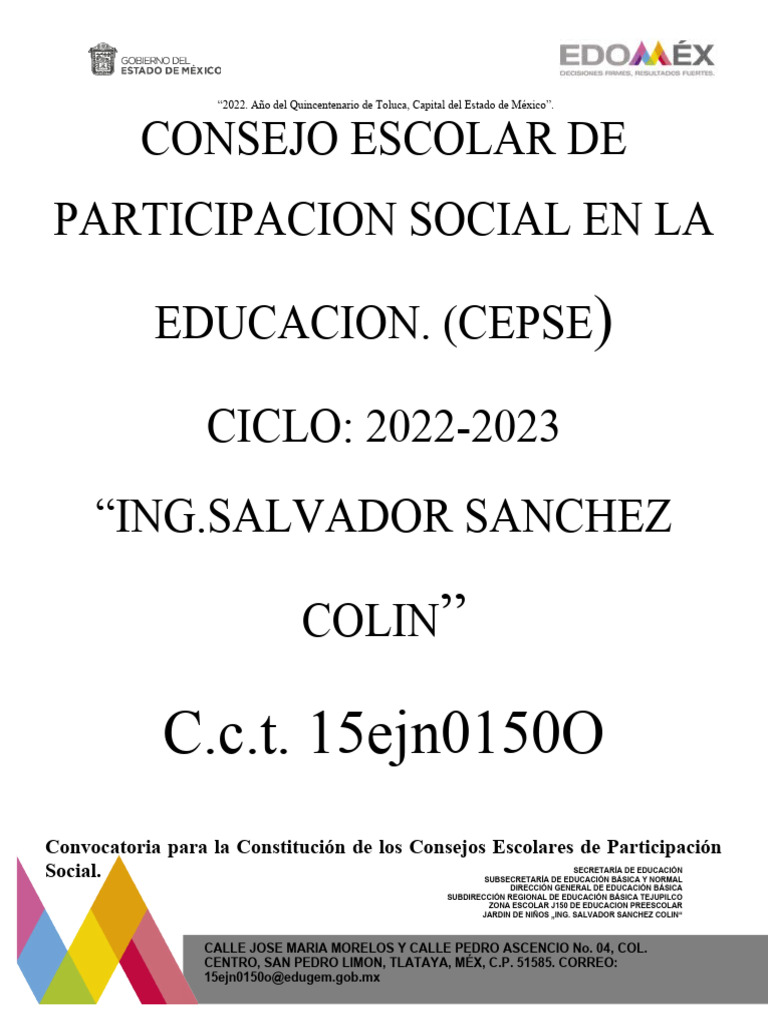 Acta Del Cepse 2022-2023 | PDF | Educación de la primera infancia | México