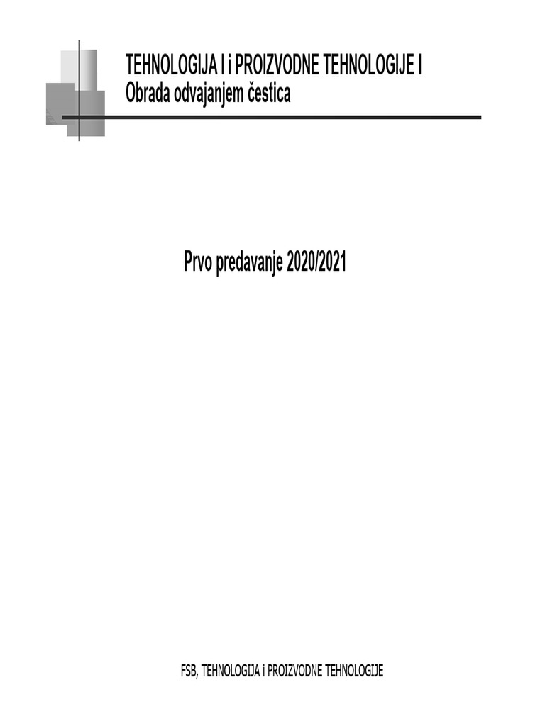 1 Prvo Predavanje Tehnologija 20 21 | PDF