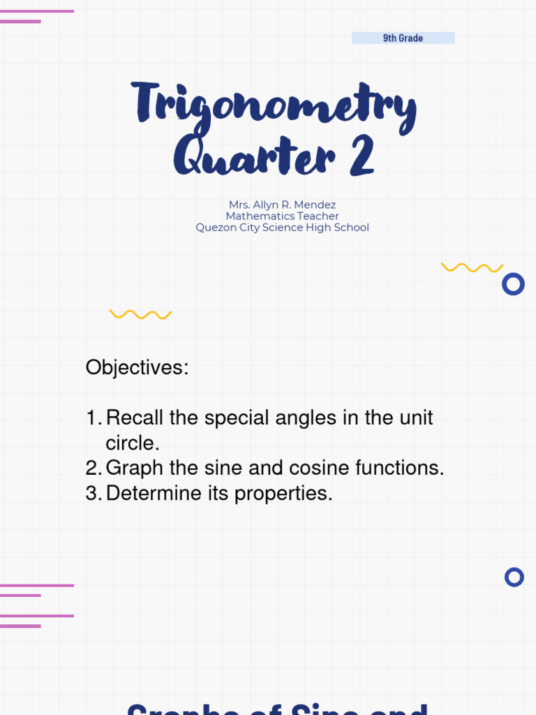 Trigonometry - Q2 - Graphs of Trigonometric Functions - For Students | PDF | Function ...