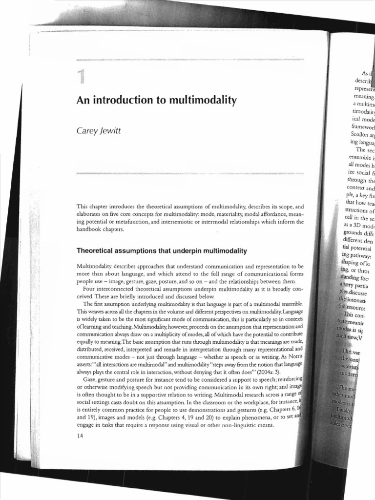 40 - Jewitt - An Introduction To Multimodality | PDF