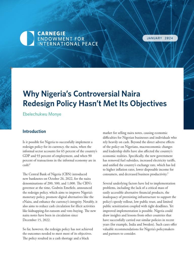 Why Nigeria’s Controversial Naira Redesign Policy Hasn’t Met Its Objectives | PDF | Cash | Currency