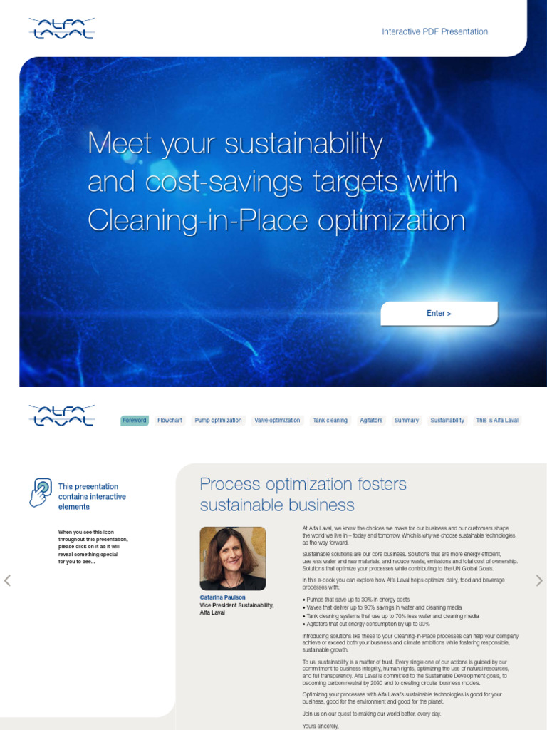 Alfa Laval CIP Optimization | PDF | Energy Conservation | Sustainability