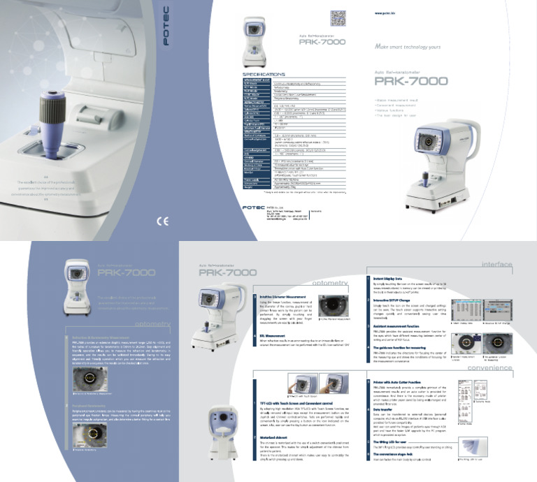 Manual Autorefractometro POTEC PRK-7000 | PDF